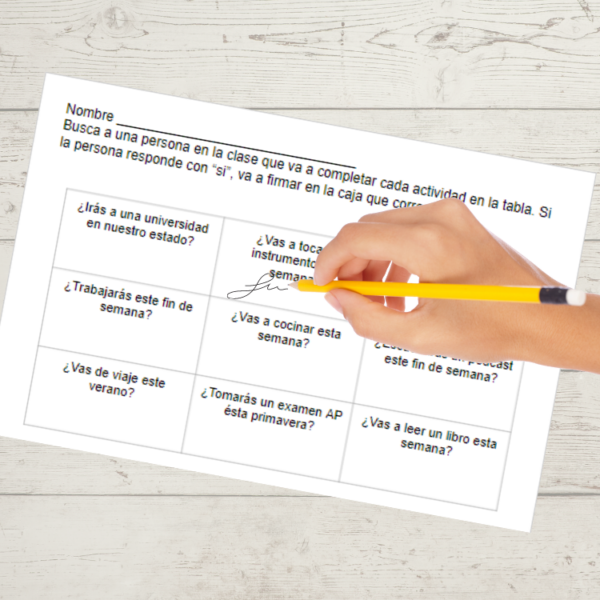 Busca a alguien - Spanish FUTURE TENSE Interpersonal Speaking Activity ...