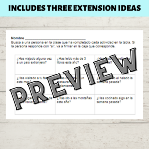 Busca a alguien - Spanish PRESENT PERFECT TENSE Interpersonal Speaking ...