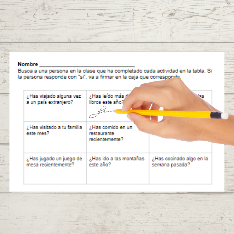 Busca a alguien - Spanish PRESENT PERFECT TENSE Interpersonal Speaking ...