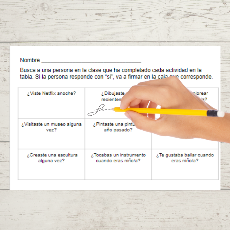 Busca a alguien - Spanish PRETERITE VS IMPERFECT interpersonal speaking ...