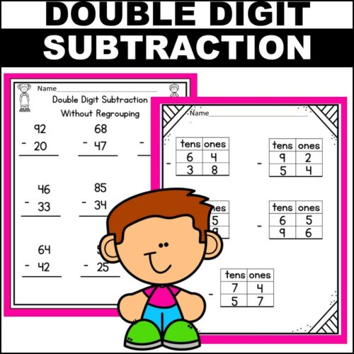 Double Digit Subtraction Worksheets With Regrouping Without Regrouping ...