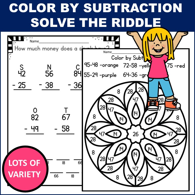 Double Digit Subtraction Worksheets With Regrouping Without Regrouping ...