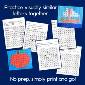 Color by Letter | Letter Recognition | Alphabet Recognition Worksheets ...