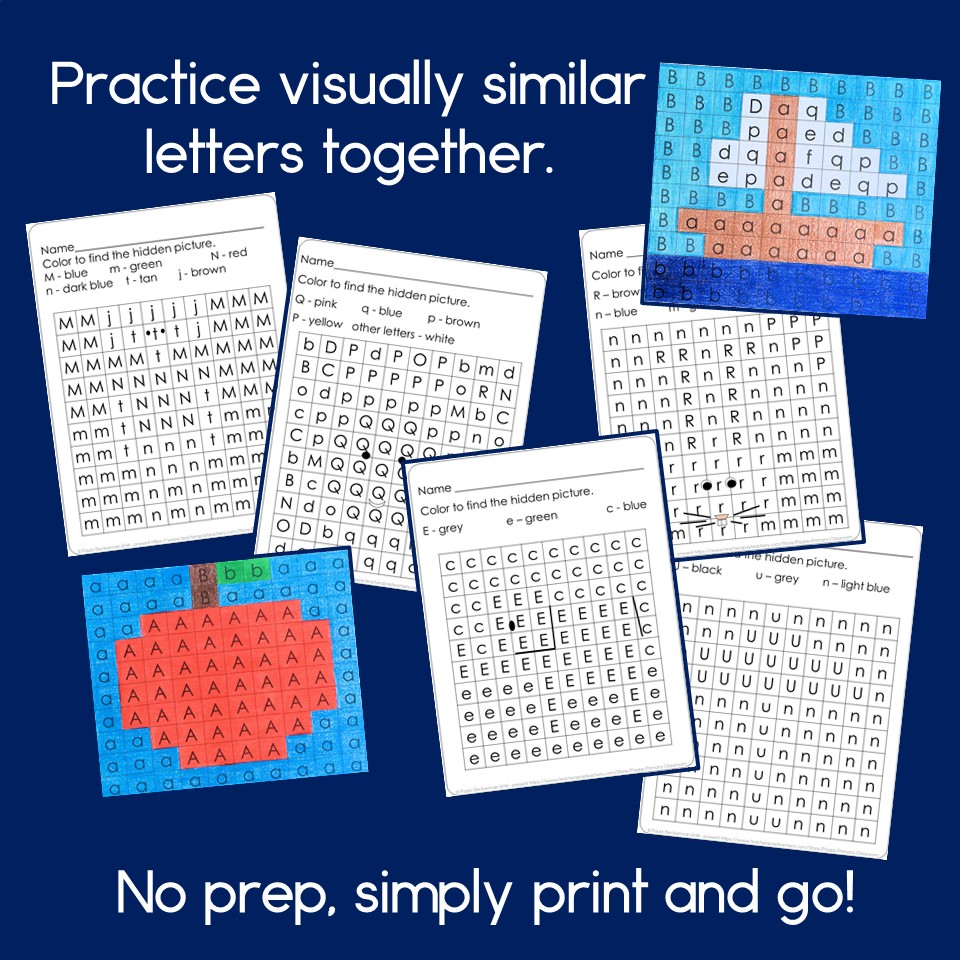 Color by Letter | Letter Recognition | Alphabet Recognition Worksheets ...