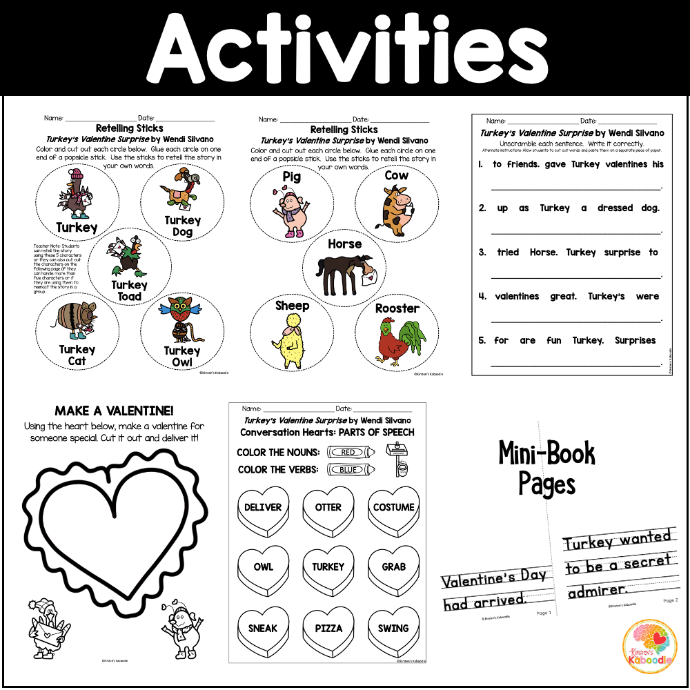 Turkeys Valentine Surprise by Wendi Silvano | Made By Teachers