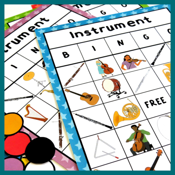 Music Bingo Game – Musical Instrument Bingo for Instrument Families ...