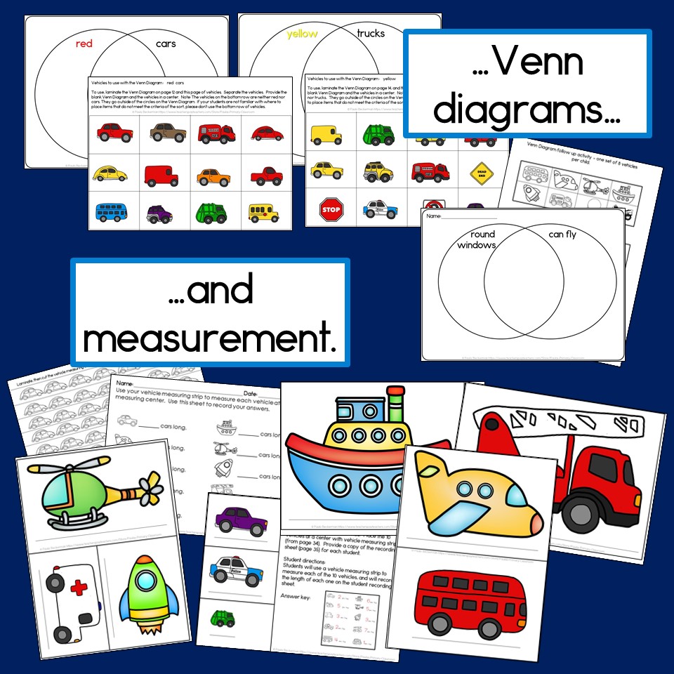 Transportation Math Centers with Graphing Sorting Venn Diagrams and ...