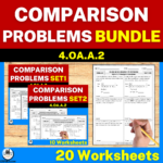 Multiplicative Comparison Word Problems Practice Worksheets Bundle ...