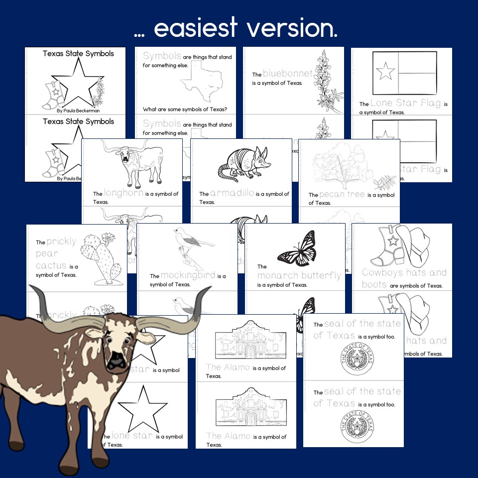 Texas State Symbols Book Differentiated Guided Readers for Young Texans ...