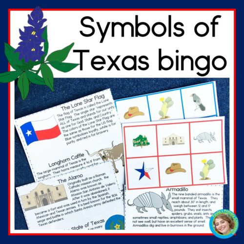 Texas State Symbols Bingo with Symbols of Texas Informational Posters ...