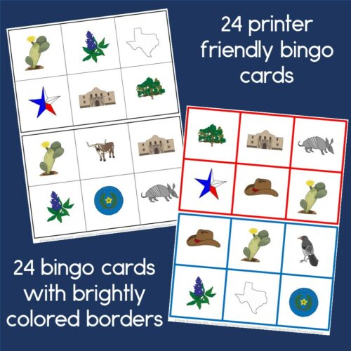 Texas State Symbols Bingo with Symbols of Texas Informational Posters ...