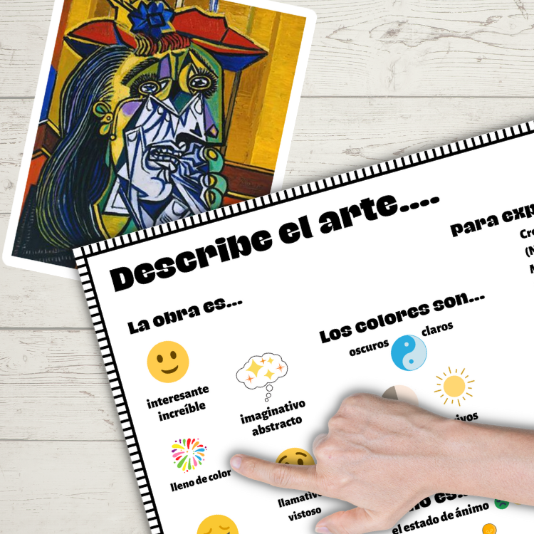 Describe el arte | Spanish Art Unit Chat Mat I Interpersonal | Speaking ...