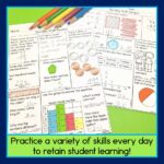 Math Spiral Review | 2nd Grade Daily Worksheets Morning Work Homework ...