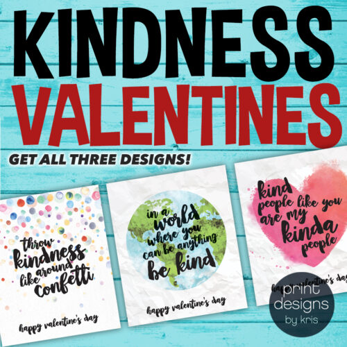 Printable Kindness Valentines Day Card - Printable Valentine and ...