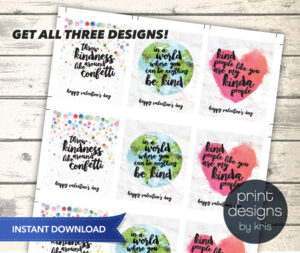 Printable Kindness Valentines Day Card - Printable Valentine and ...