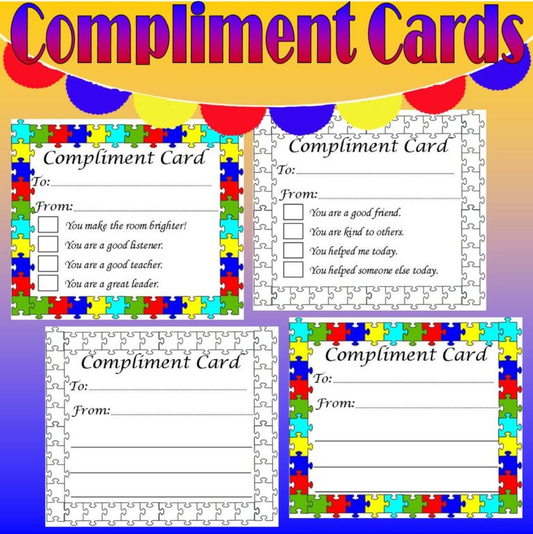 Compliment Cards for Kindness Week Challenge | Made By Teachers