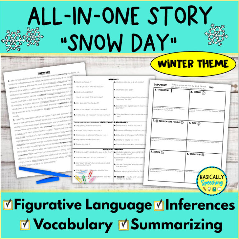 Activity for Mixed Speech Groups Winter Theme Story | Made By Teachers