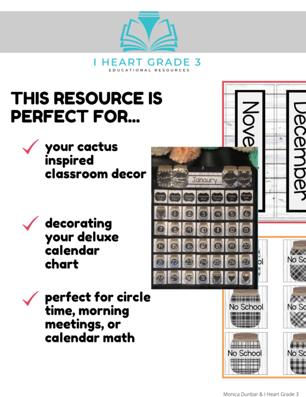 Calendar Glam: Shiplap Theme | Made By Teachers