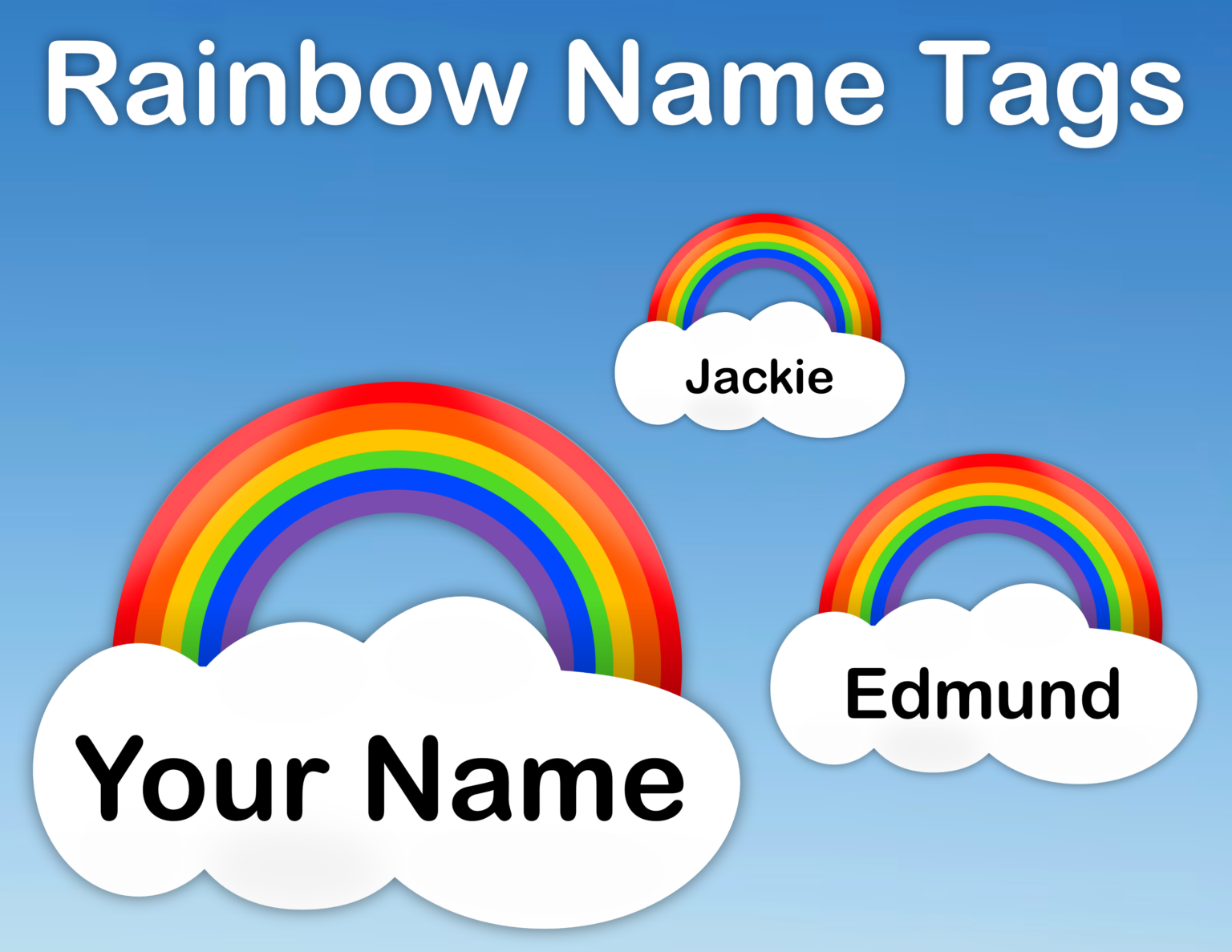 Rainbow Name Tags | Made By Teachers