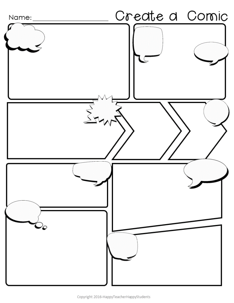 Comic Strip Templates | Comic Book Paper or Graphic Novel Paper ...