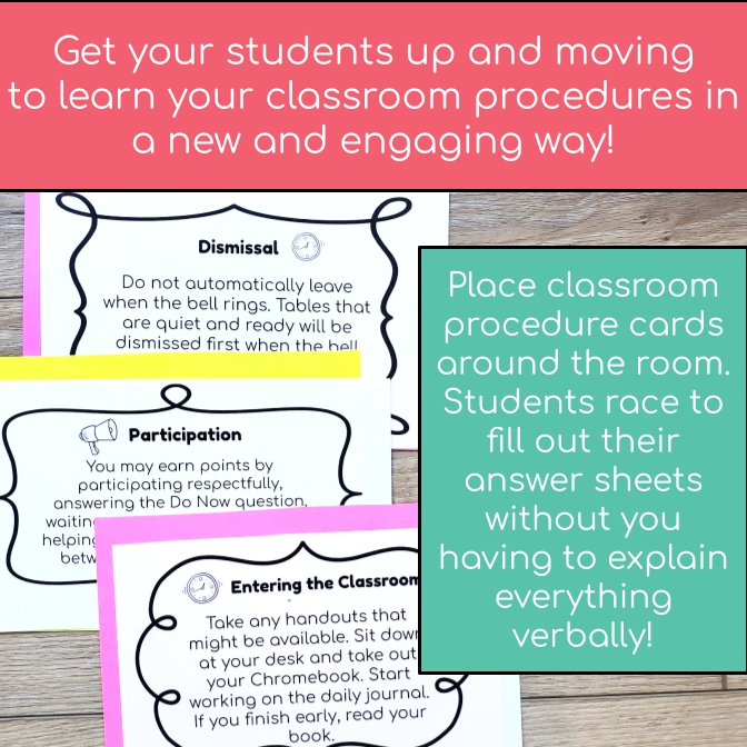 Editable Classroom Procedures Scavenger Hunt: Great for back to school ...