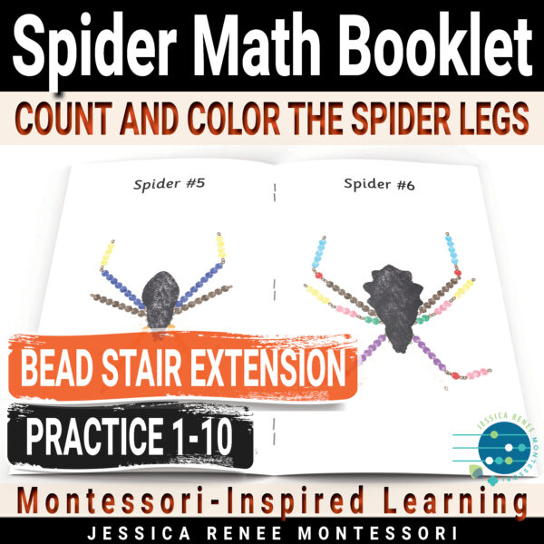Montessori Halloween Math Booklet: Count and Color the Bead Stair ...