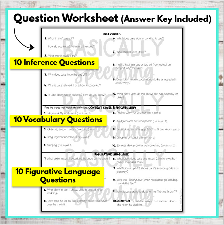 Activity for Mixed Speech Groups Winter Theme Story | Made By Teachers