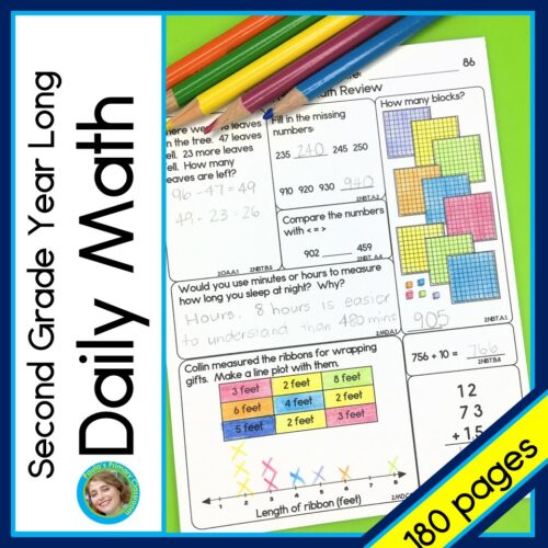Math Spiral Review Daily Worksheets | Grade 2 Morning Work | Homework ...