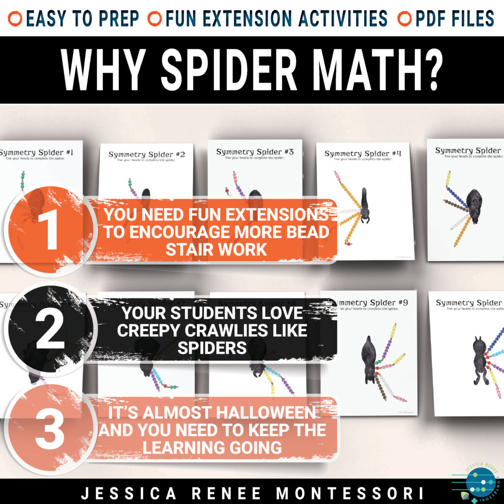 Montessori Halloween Math Bundle: Bead Activities, Spider and Fall ...