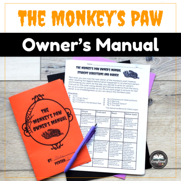 The Monkey's Paw Owner's Manual: Fun activity for Halloween! | Made By ...