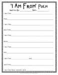 I Am Poem - I Am From Poem: Template, Example Poem & Grading Rubric ...