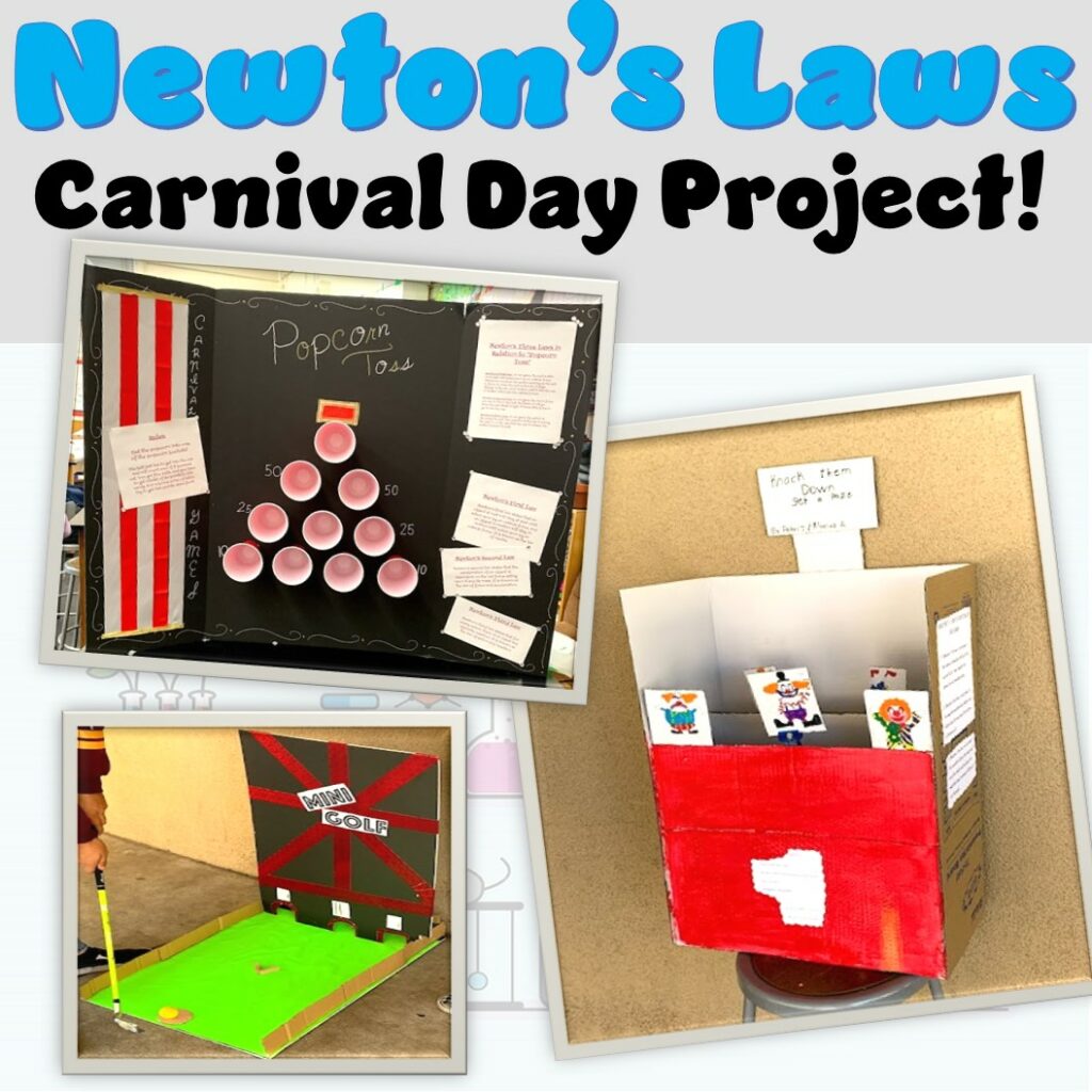 Newton's 3 Laws Carnival Game Project! | Made By Teachers