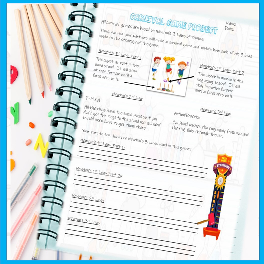 Newton's 3 Laws Carnival Game Project! | Made By Teachers