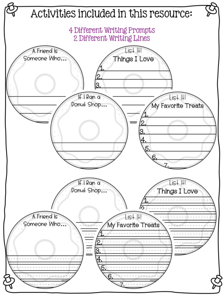 Donut Themed Writing, Math, and Word Work Activities | Made By Teachers