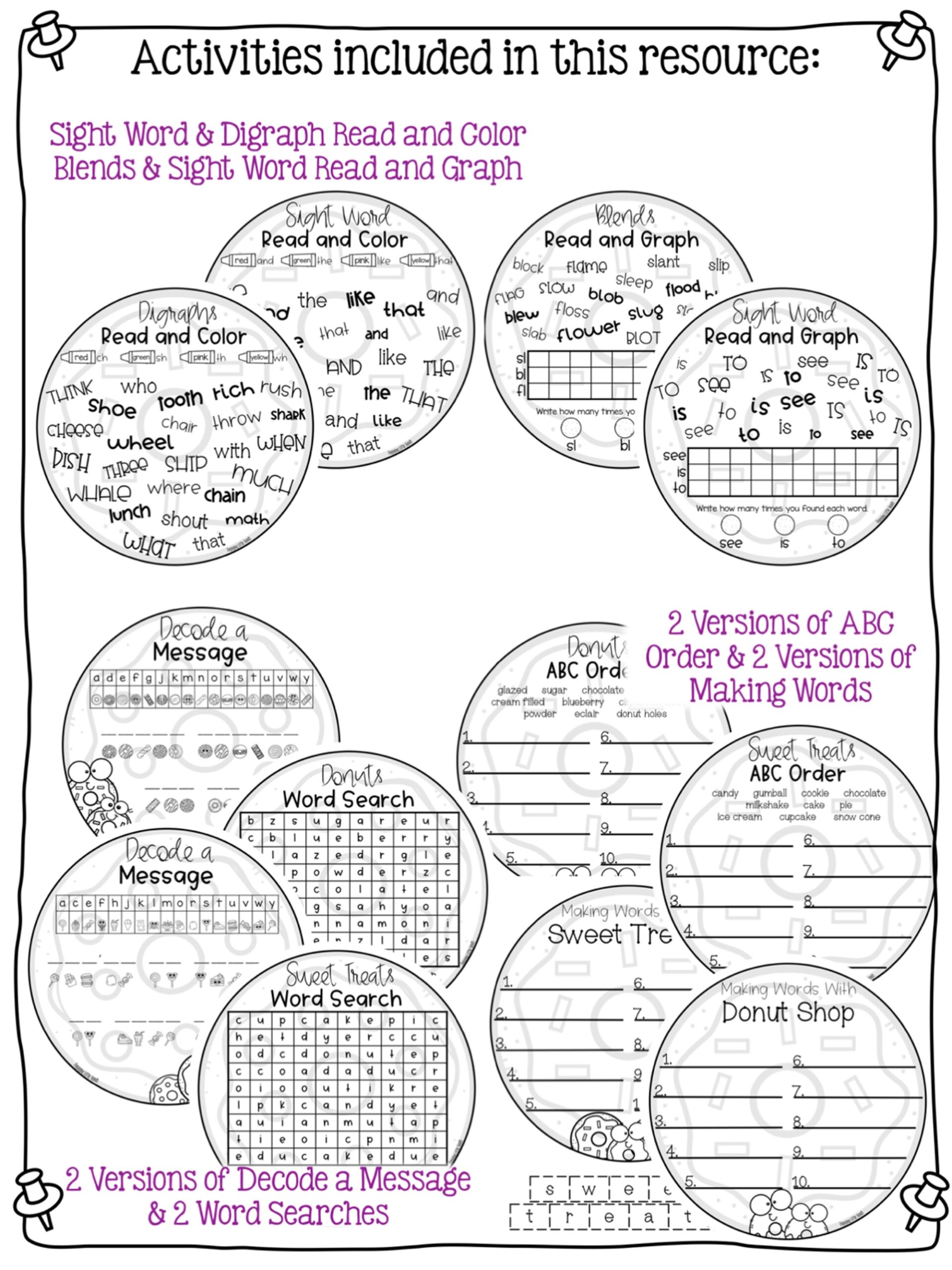 Donut Themed Writing, Math, and Word Work Activities | Made By Teachers