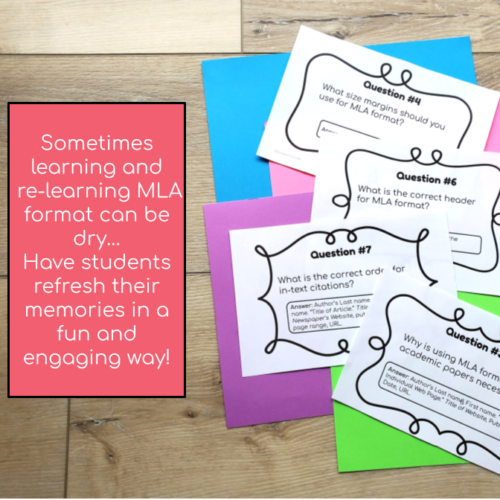 MLA Format Treasure Hunt: Fun Question Trail Activity! | Made By Teachers