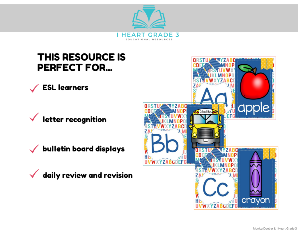 Back to School Alphabet Posters | Made By Teachers