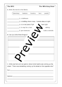 Roald Dahl "The BFG" worksheets | Made By Teachers