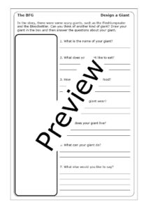 Roald Dahl "The BFG" worksheets | Made By Teachers