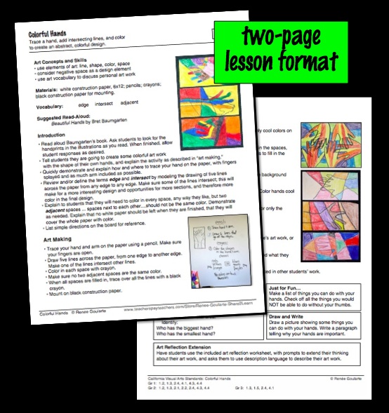 Art Lesson Colorful Hands | Made By Teachers