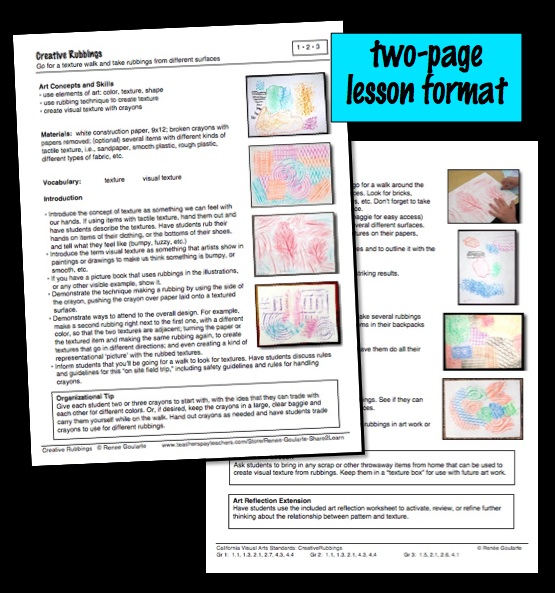 Art Lesson Creative Rubbings | Made By Teachers
