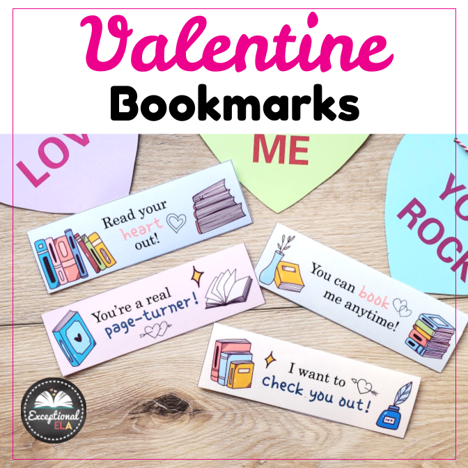 Valentine Bookmarks - Great student giveaways to promote reading ...