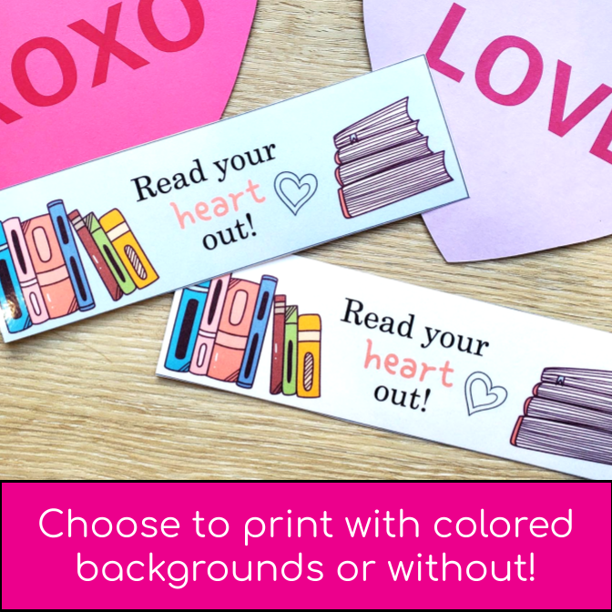 Valentine Bookmarks - Great student giveaways to promote reading ...