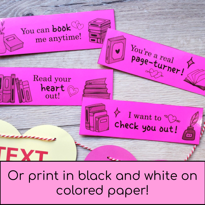 Valentine Bookmarks - Great student giveaways to promote reading ...