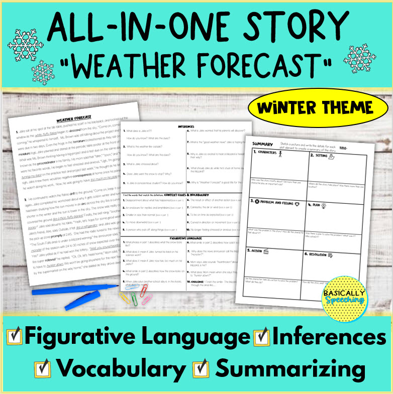 Activity for Mixed Speech Groups Winter Theme Story | Made By Teachers