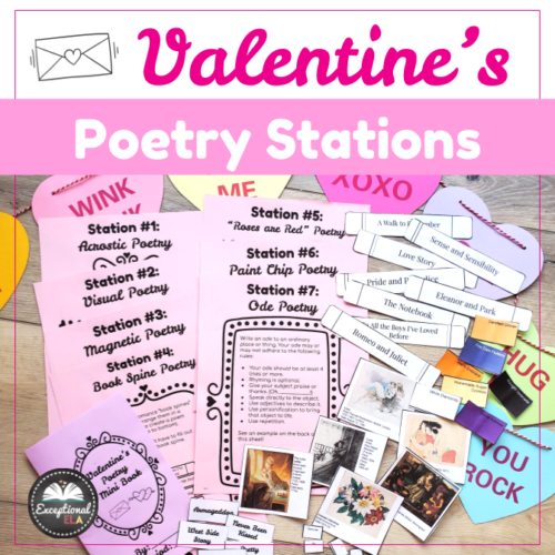 Valentine's Poetry Stations for Secondary ELA: Fun Valentine Activity ...