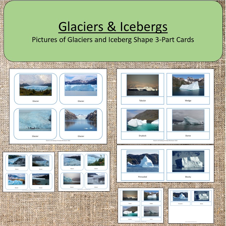 Glaciers and Icebergs 3-6 years Montessori Activities Climate Arctic ...