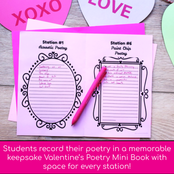 Valentine's Poetry Stations for Secondary ELA: Fun Valentine Activity ...
