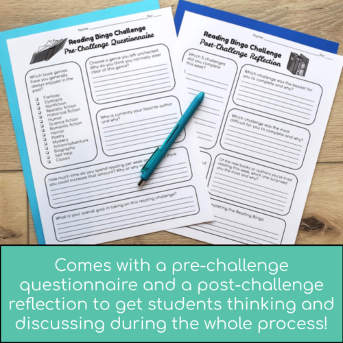 Reading Bingo Challenge w/Editable Bingo Board! - Great for Read Across ...