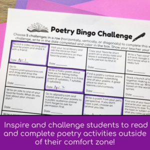 Poetry Bingo Challenge w/Editable Bingo Board! Great for National ...